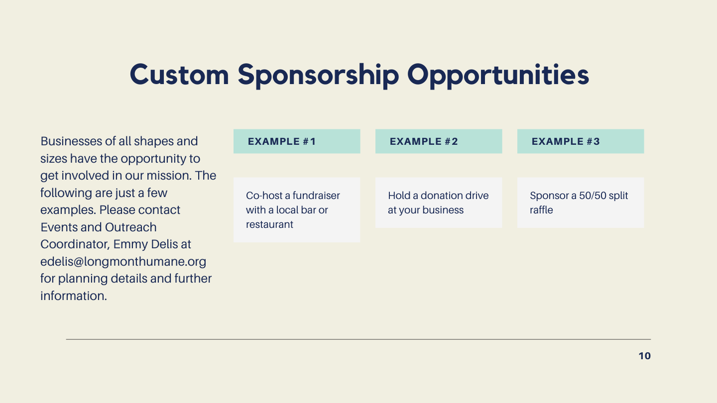 Annual Sponsorship – Longmont Humane Society