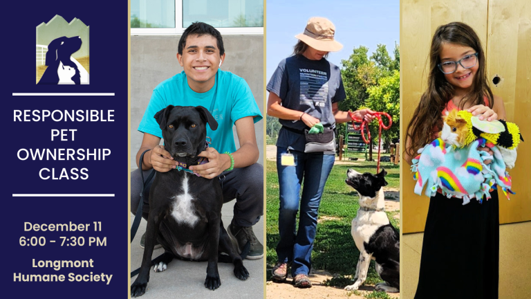 Responsible Pet Ownership Class – Longmont Humane Society
